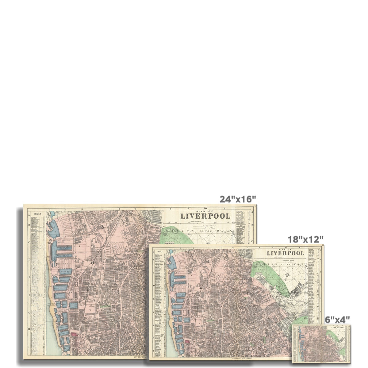 Plan of Liverpool (North Sheet), 1890 Fine Art Print – Historic Liverpool
