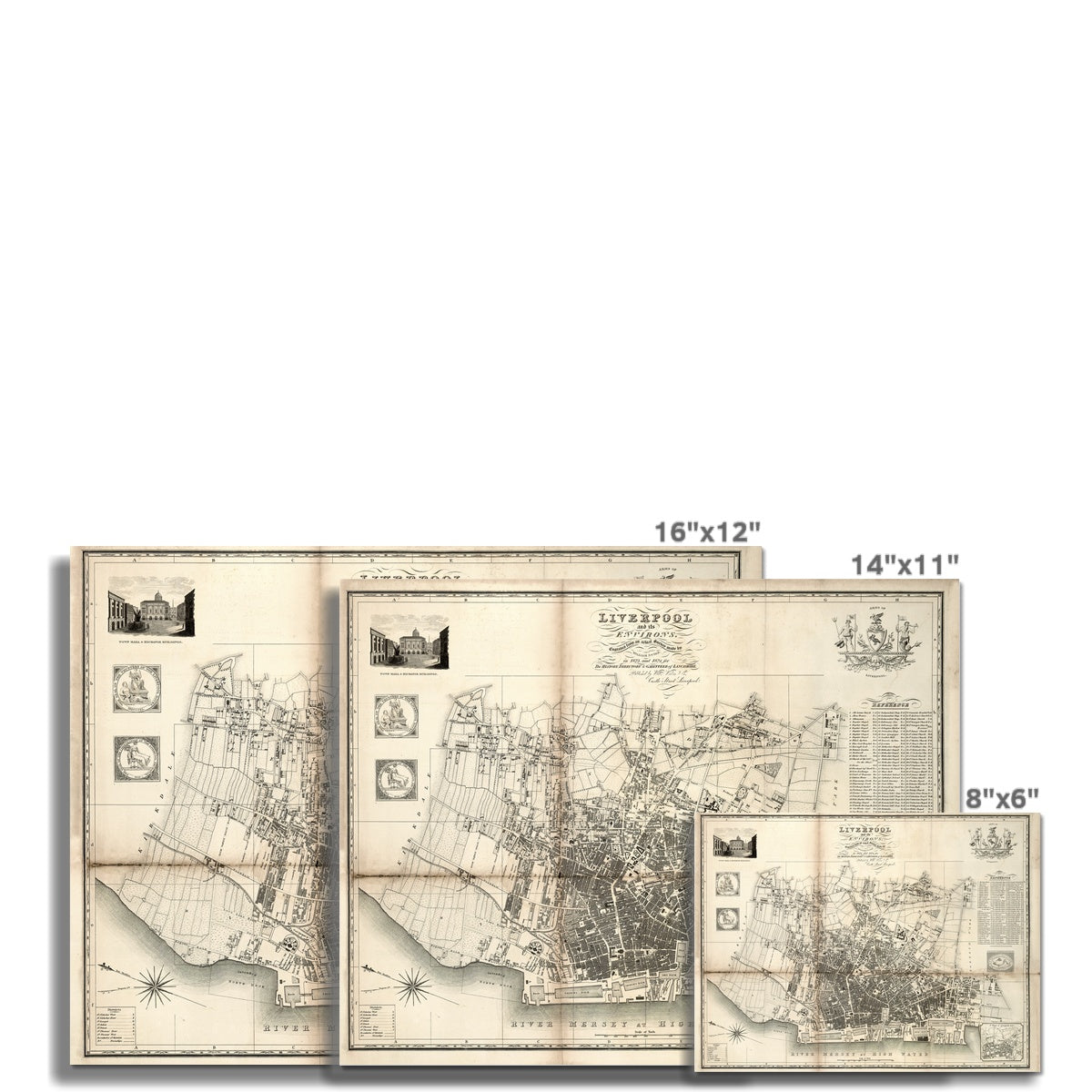 Liverpool and its Environs, by William Swire, 1824 - old map of Liverp ...